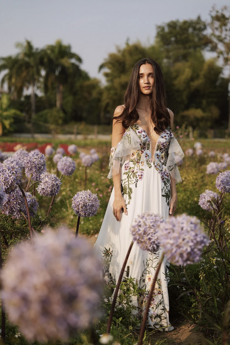 A Vision In Florals: Unexpected Wedding Dresses From Flora & Lane